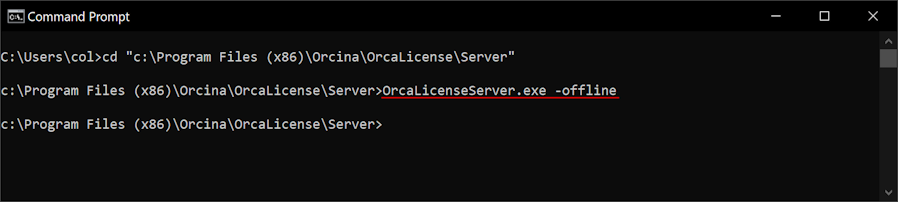 Offline license activation